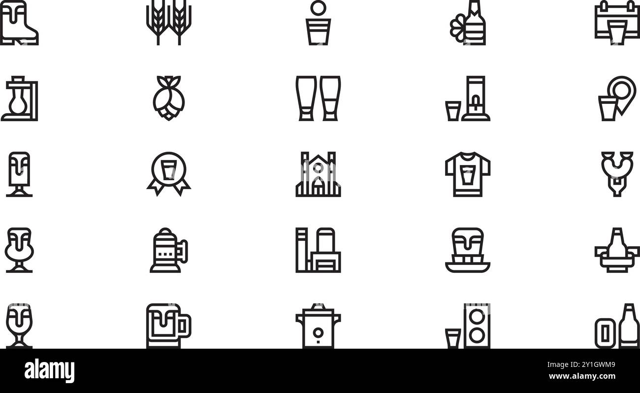 International beer day icons High-Quality Vector Icons Collection with ...