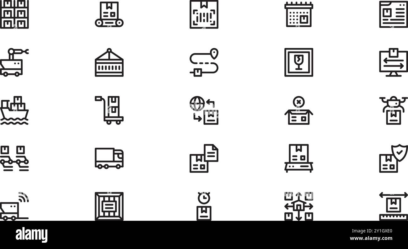 Logistic icons High-Quality Vector Icons Collection with Editable ...