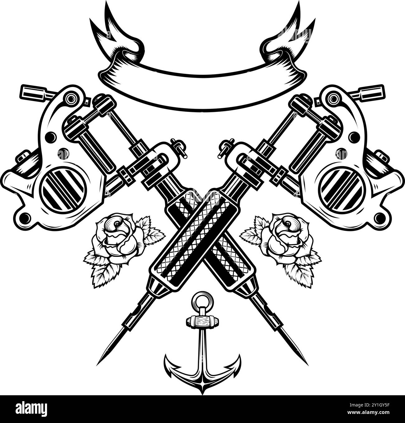 Tattoo Machine Logo Vector