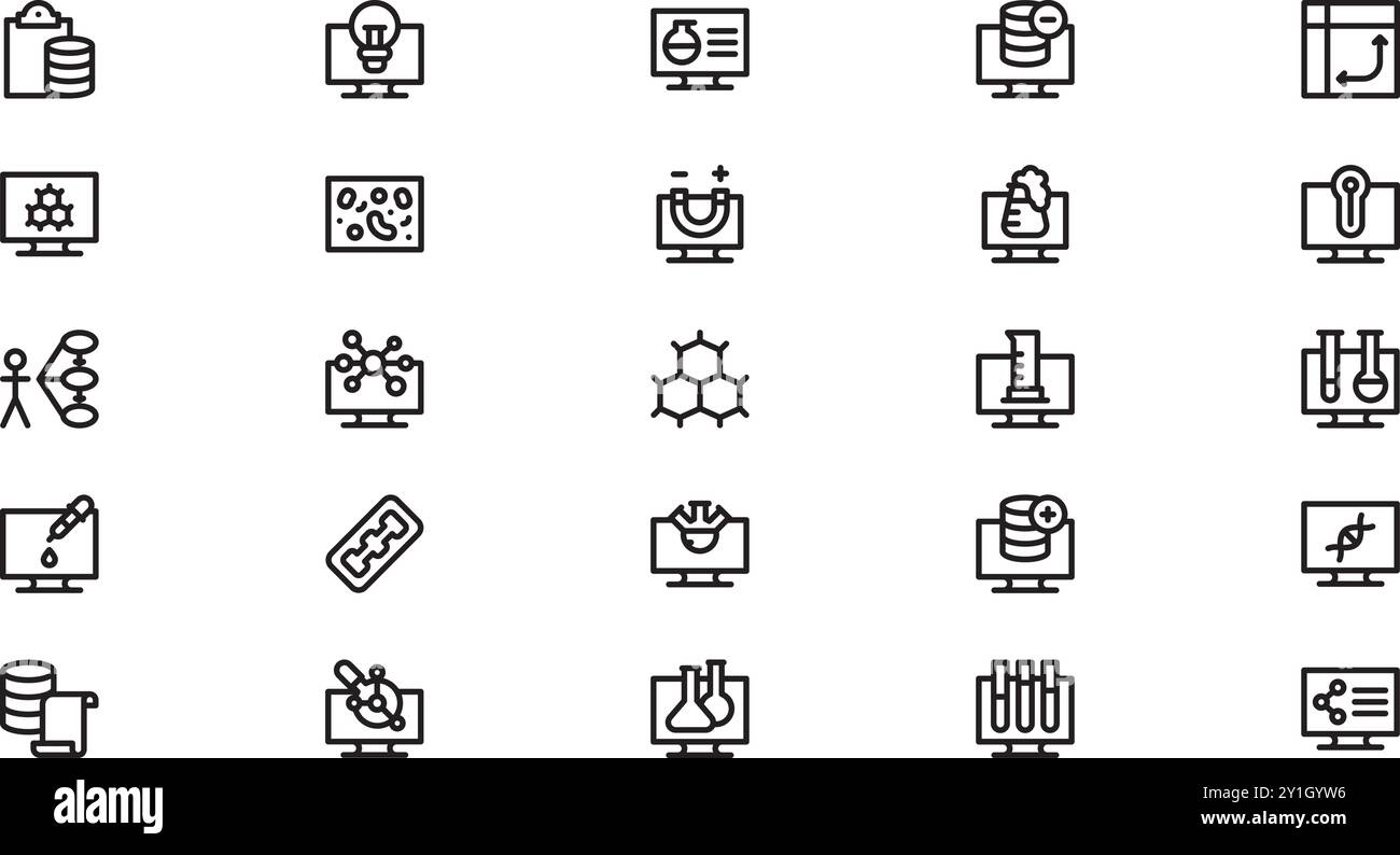 Virtual lab icons High-Quality Vector Icons Collection with Editable ...