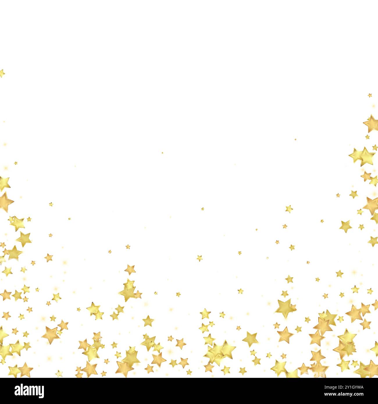 Magic stars vector overlay. Gold stars scattered around randomly ...