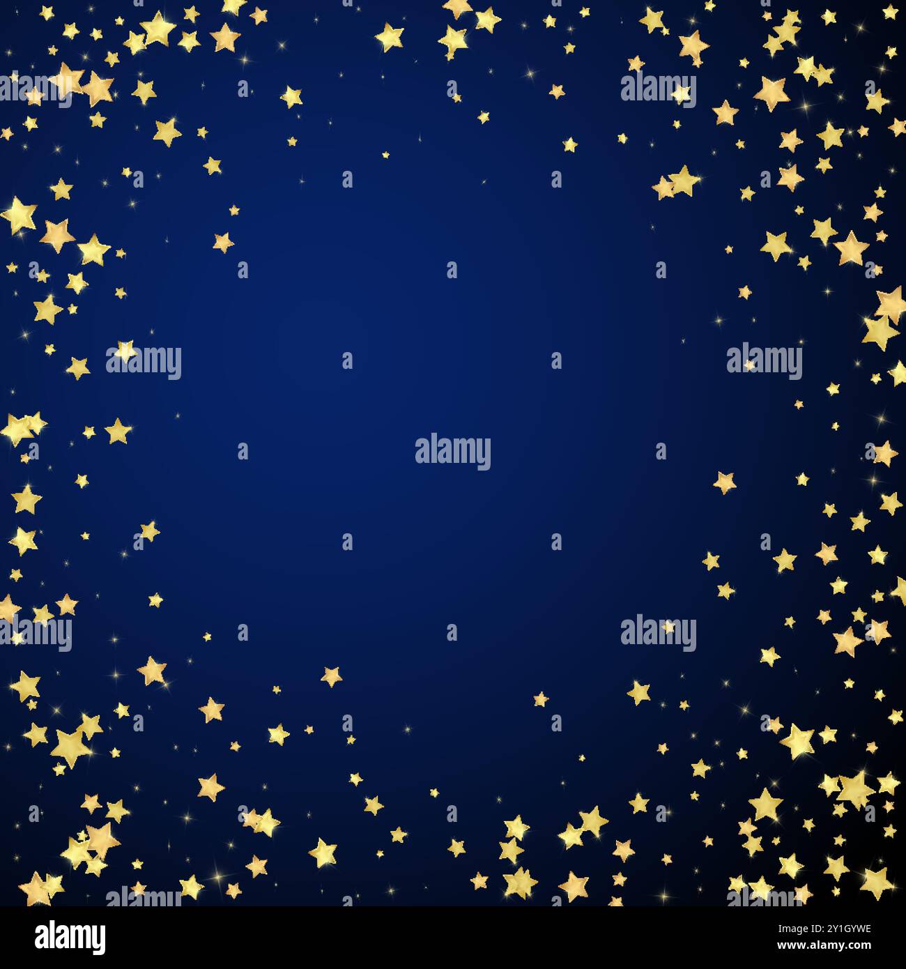 Magic stars vector overlay. Gold stars scattered around randomly ...