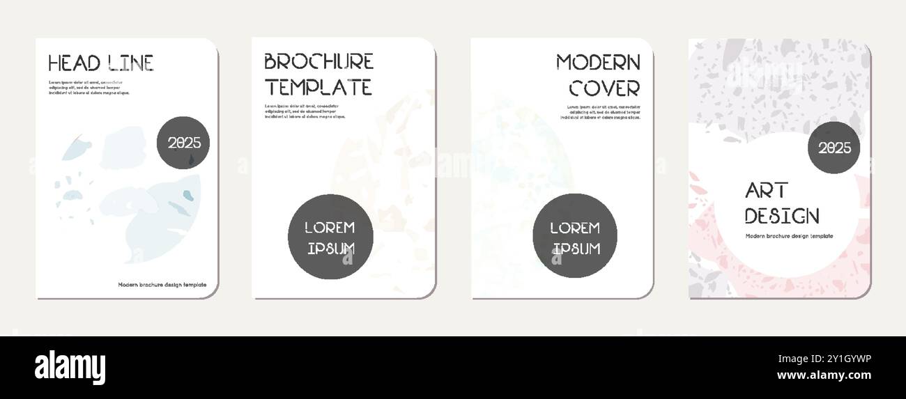 Notepad cover design. Terrazzo abstract background made of natural ...