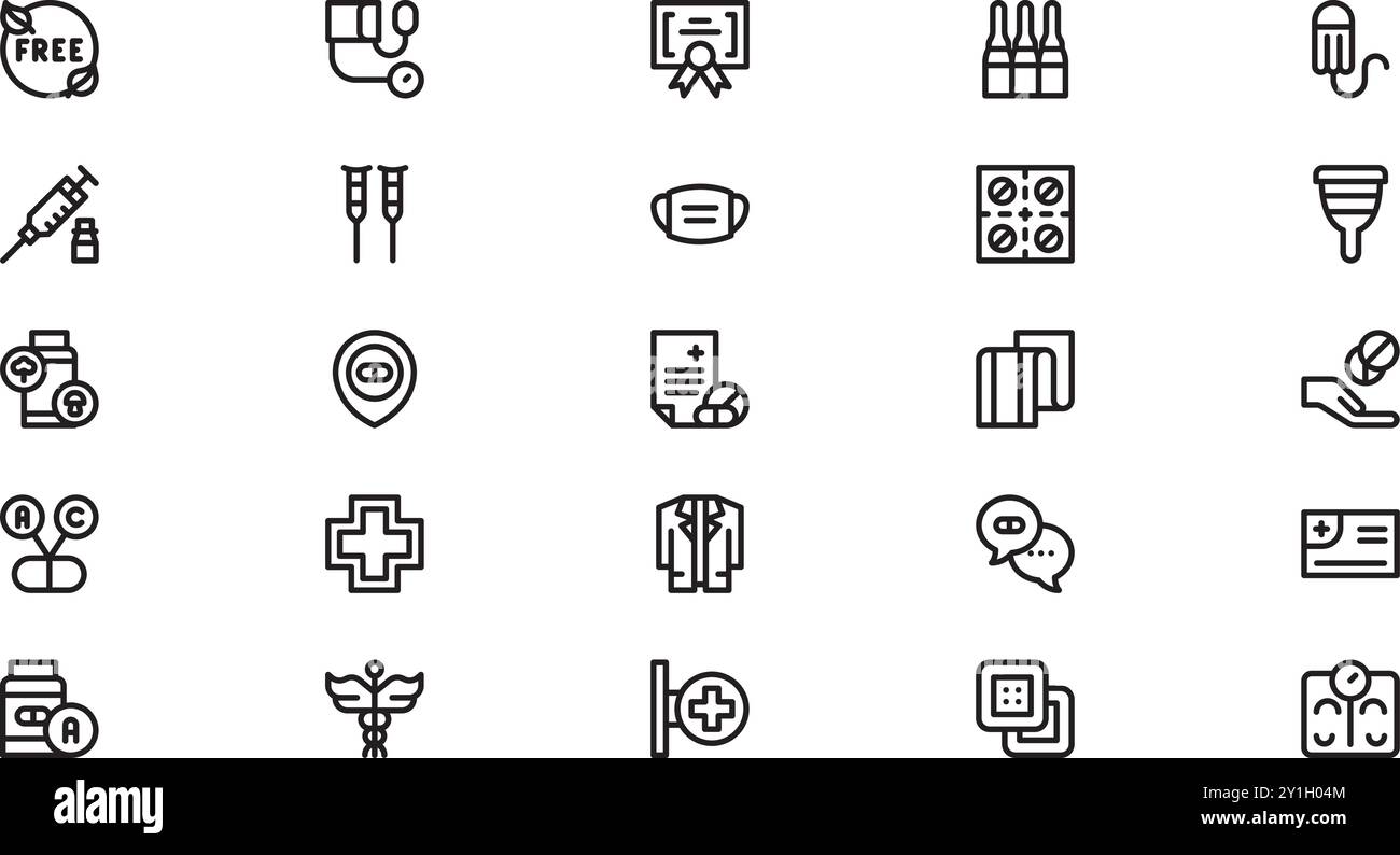 Pharmacy icons High-Quality Vector Icons Collection with Editable ...