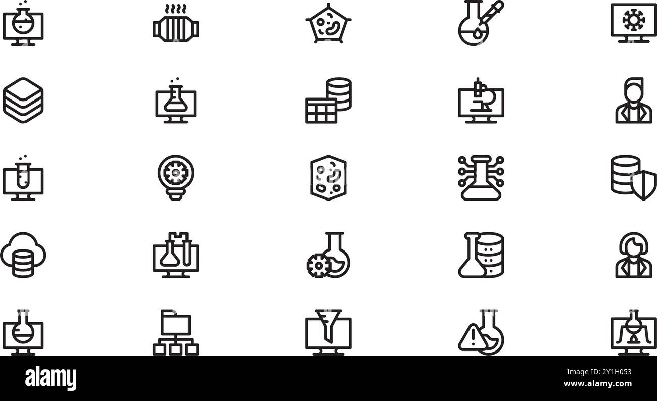 Virtual lab icons High-Quality Vector Icons Collection with Editable ...