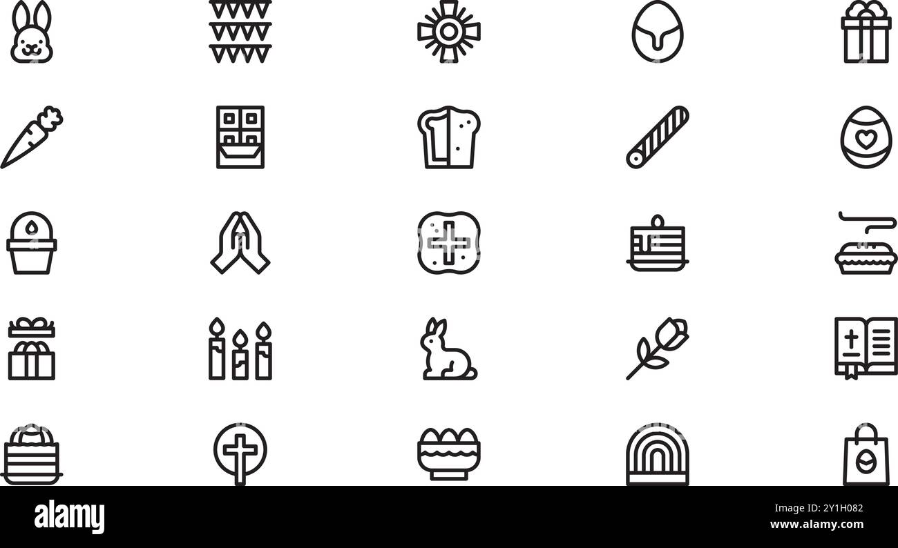 Easter icons High-Quality Vector Icons Collection with Editable Stroke ...