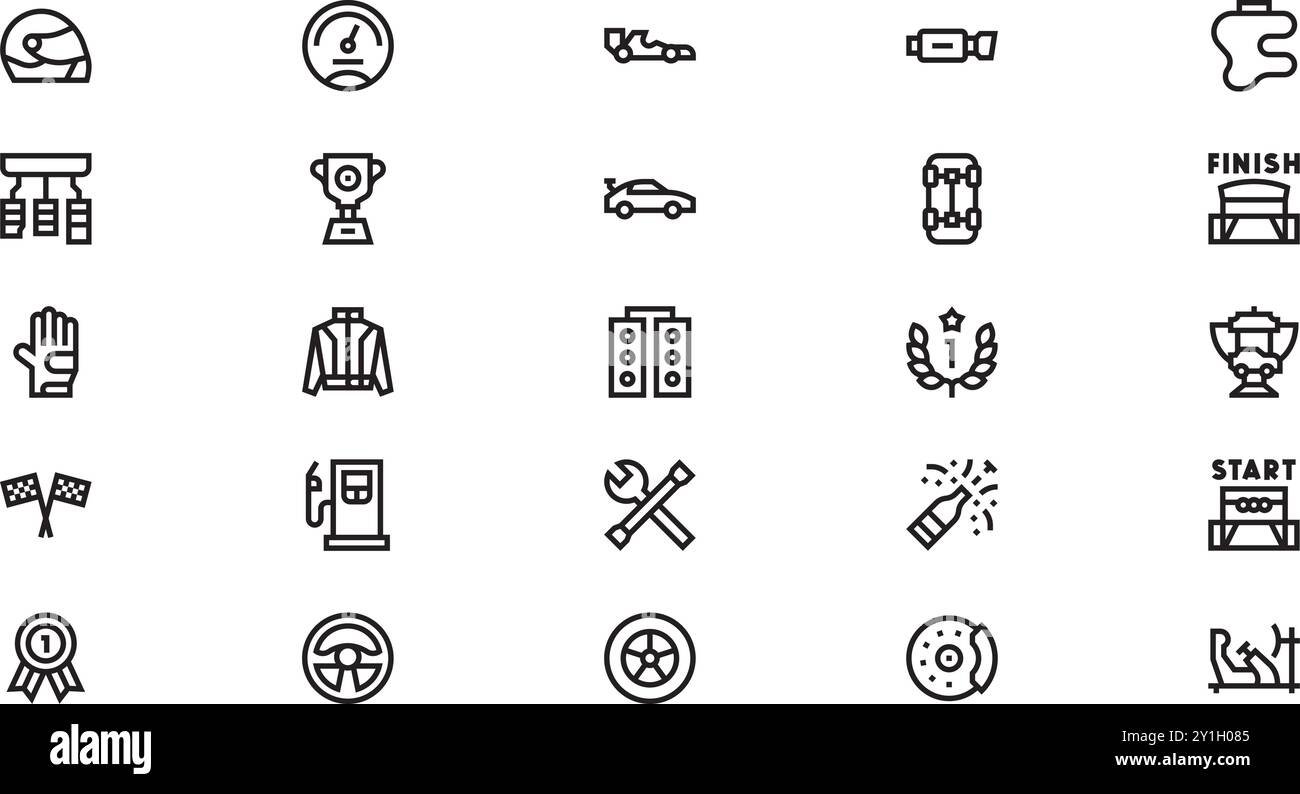 Car race icons High-Quality Vector Icons Collection with Editable ...