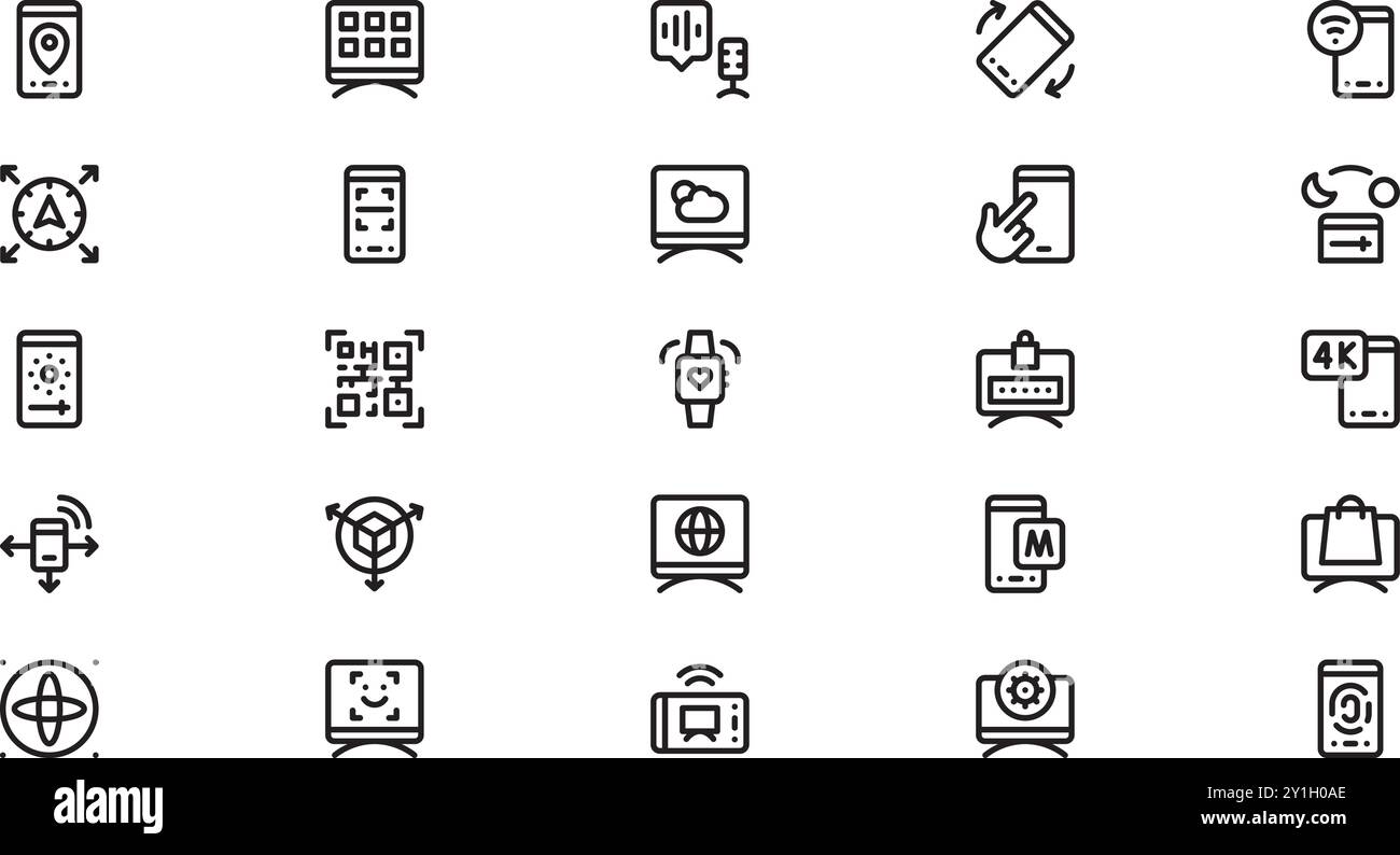 Devices applications icons High-Quality Vector Icons Collection with Editable Stroke. Ideal for ...