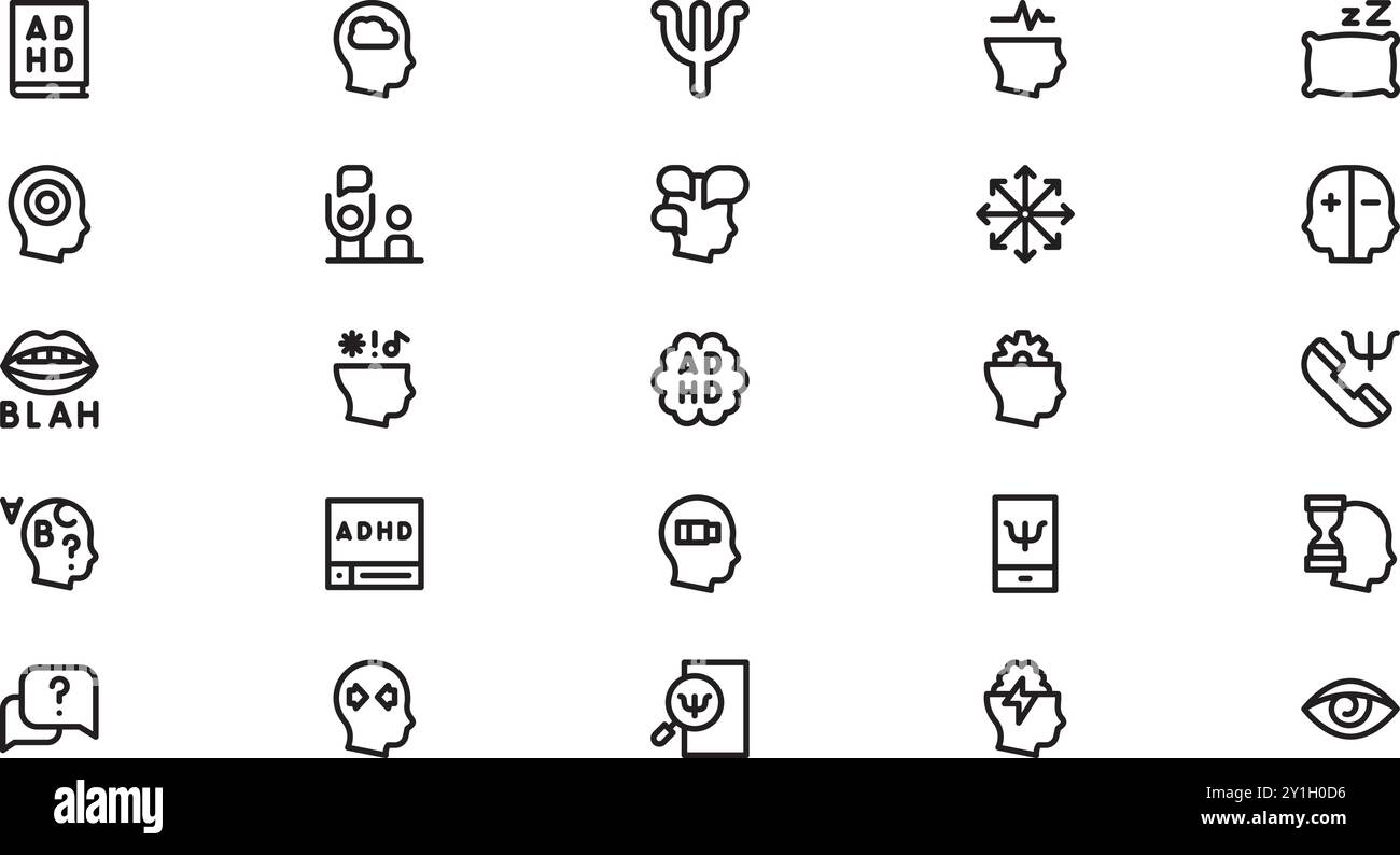 Adhd icons High-Quality Vector Icons Collection with Editable Stroke ...