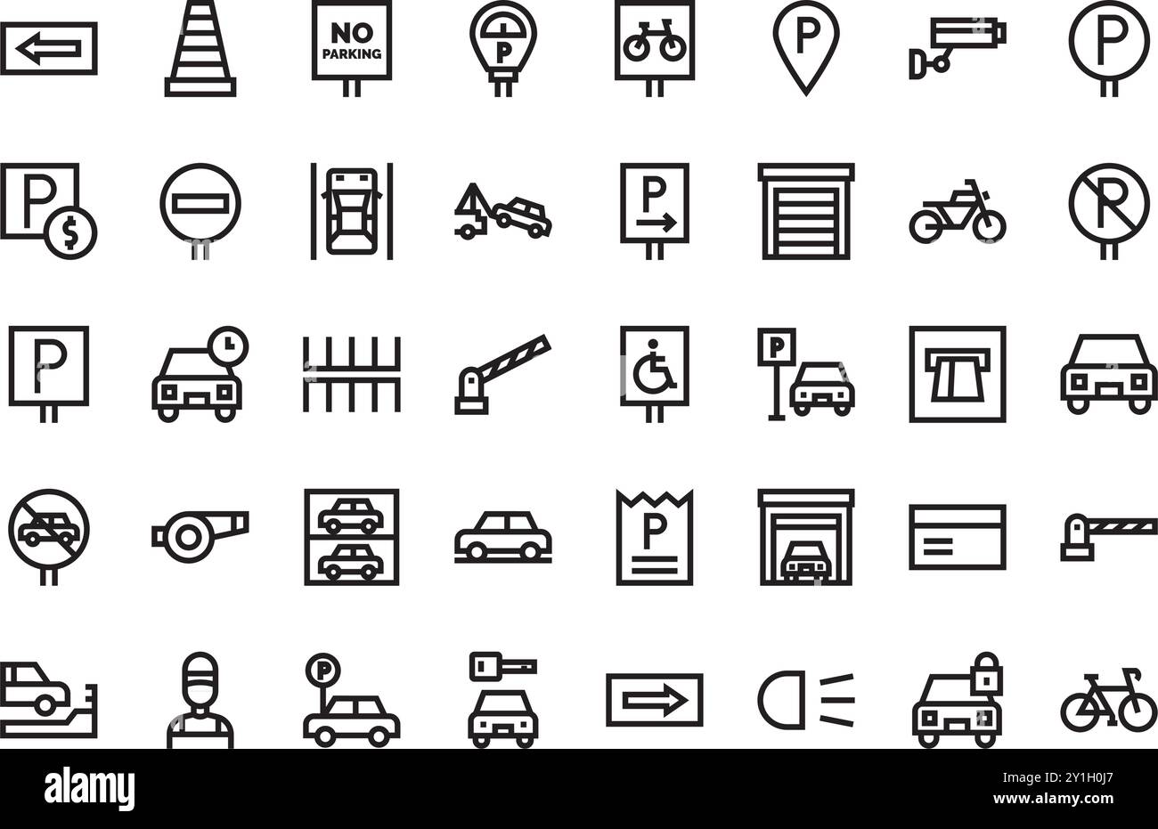 Parking icons High-Quality Vector Icons Collection with Editable Stroke ...