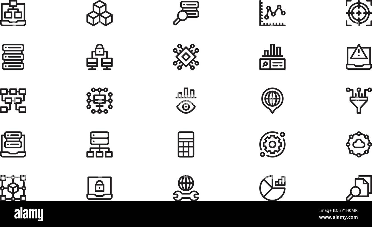 Data modeling icons High-Quality Vector Icons Collection with Editable ...