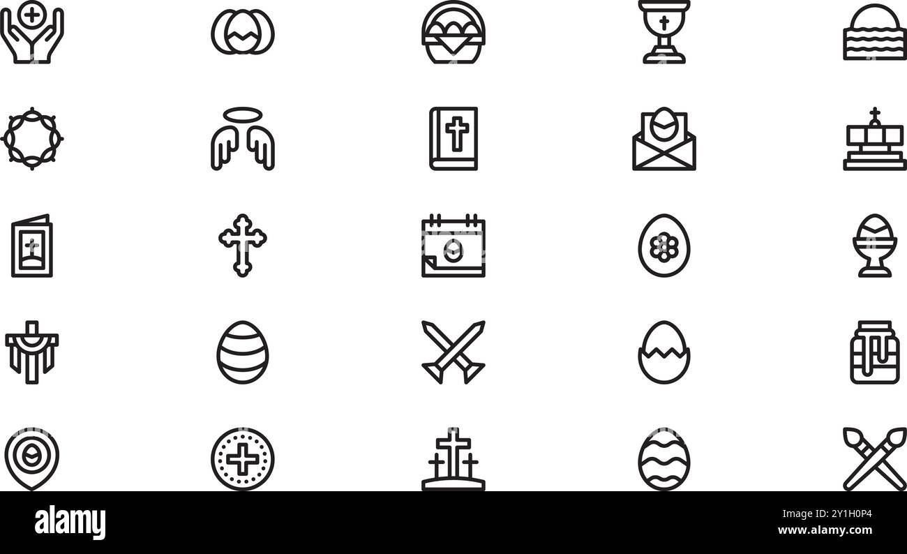 Easter icons High-Quality Vector Icons Collection with Editable Stroke ...