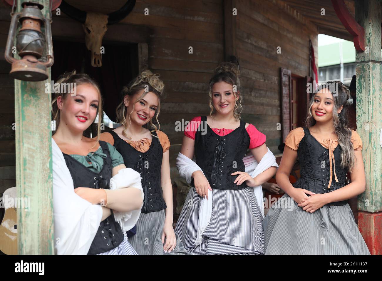 Goodwood, West Sussex, UK. 7th September 2024. A Wild West theme at the ...