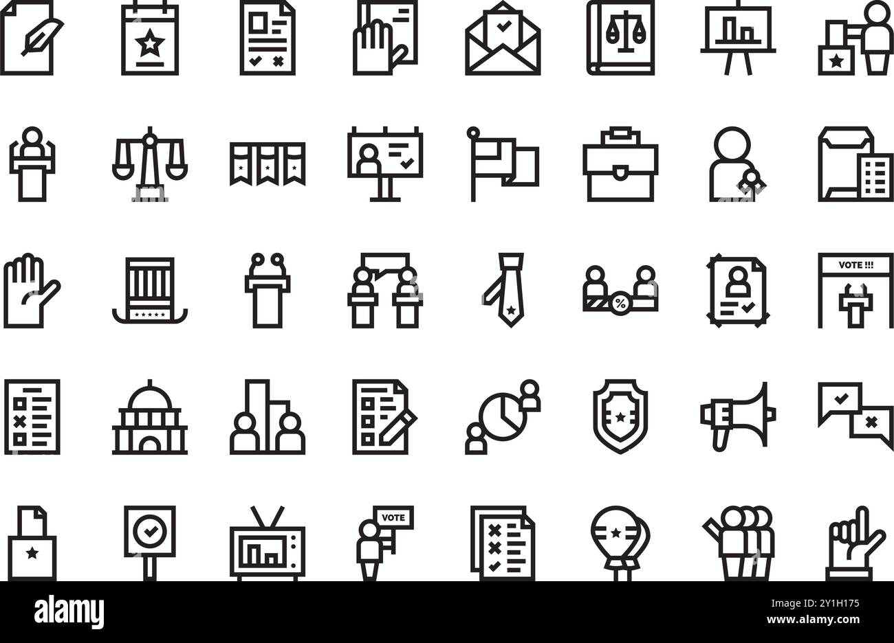 Voting elections icons High-Quality Vector Icons Collection with Editable Stroke. Ideal for ...
