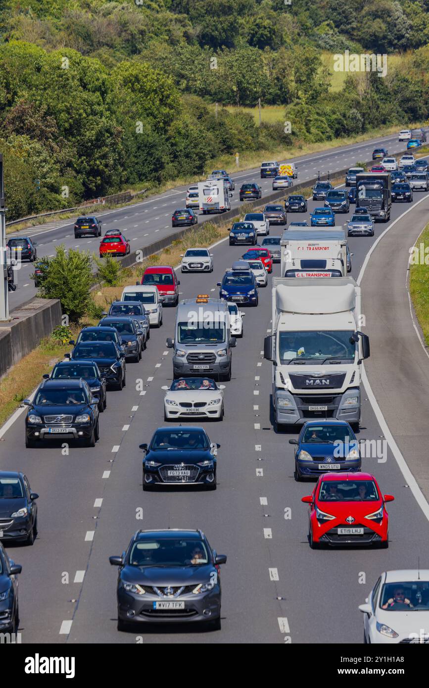 Traffic jam M5 South bound Stock Photo - Alamy