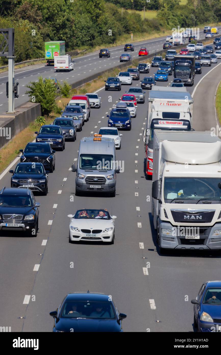 Traffic jam M5 South bound Stock Photo - Alamy