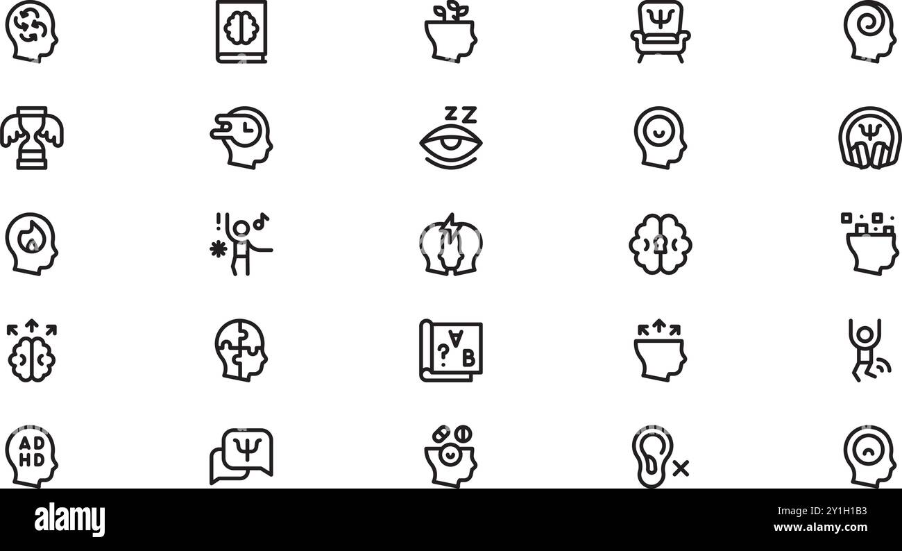 Adhd icons High-Quality Vector Icons Collection with Editable Stroke ...