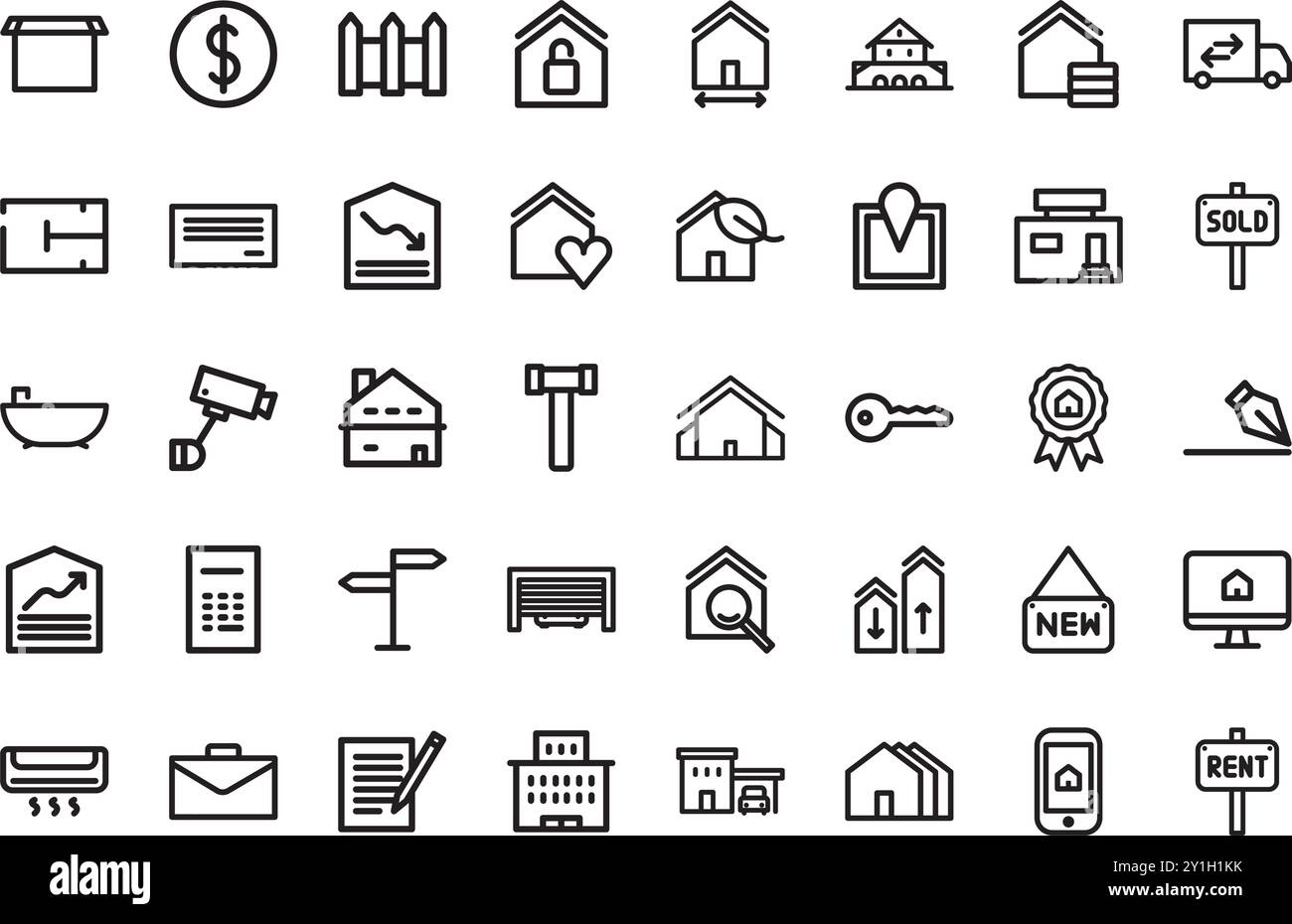 Real estate icons High-Quality Vector Icons Collection with Editable ...