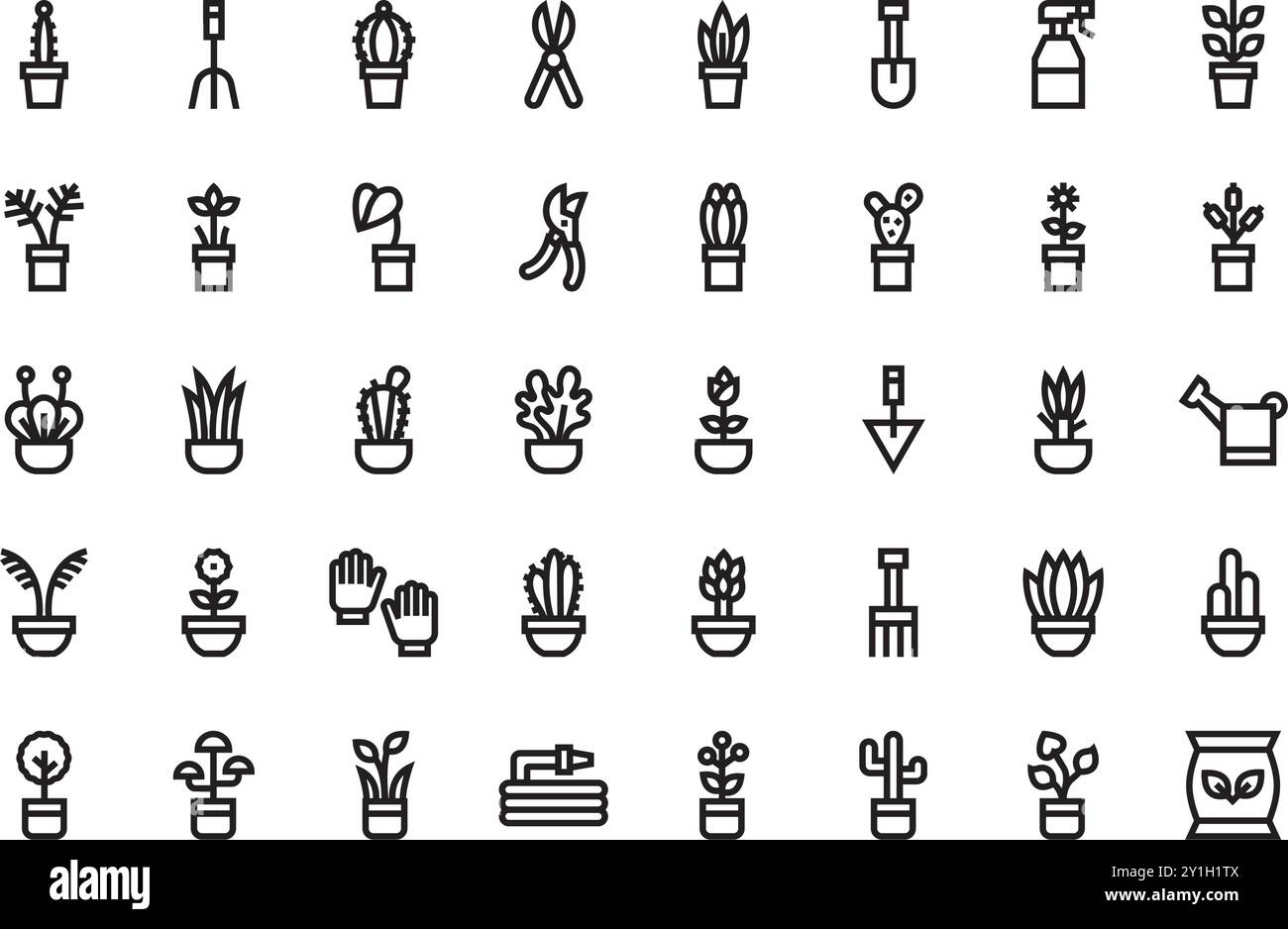 House plants icons pack High-Quality Vector Icons Collection with ...
