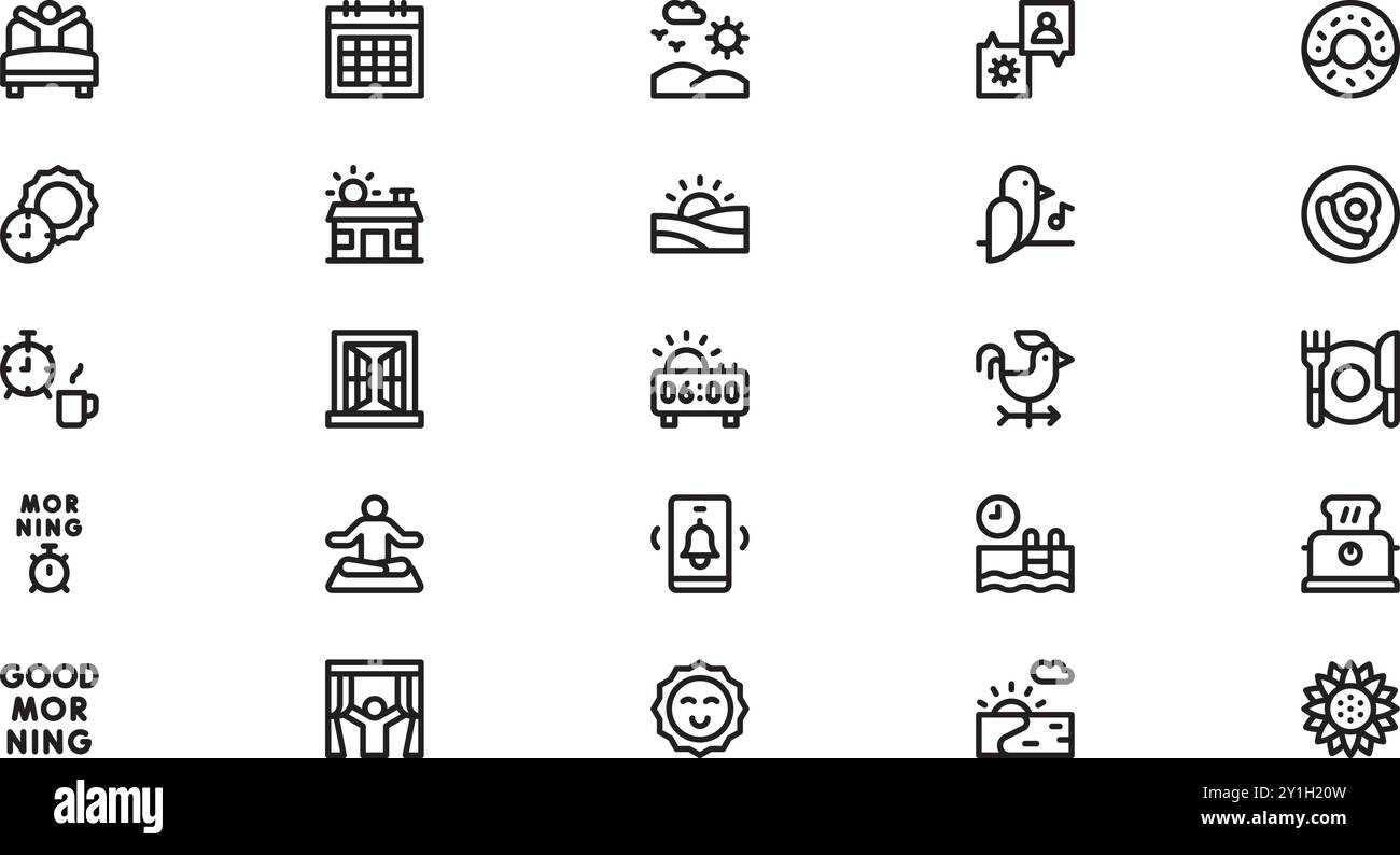 Good morning icons High-Quality Vector Icons Collection with Editable ...