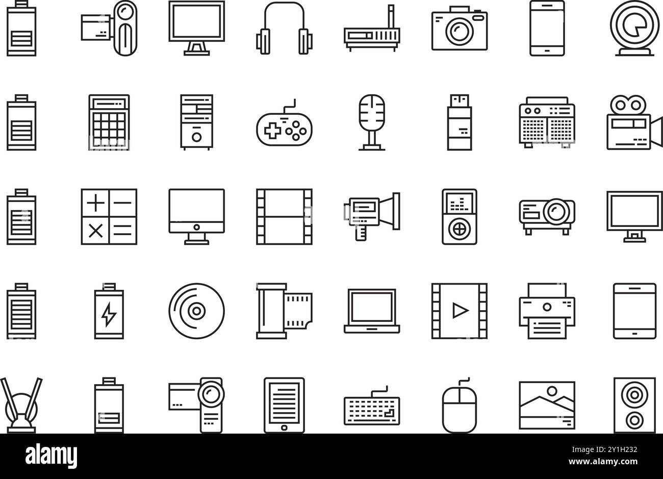 Electronic icons High-Quality Vector Icons Collection with Editable ...