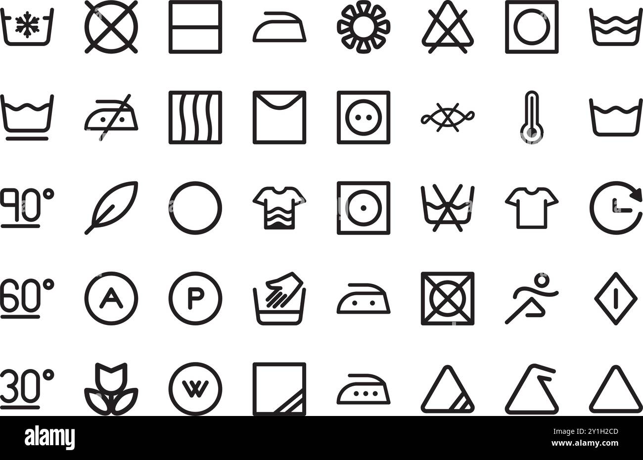 Laundry and washing icons High-Quality Vector Icons Collection with ...