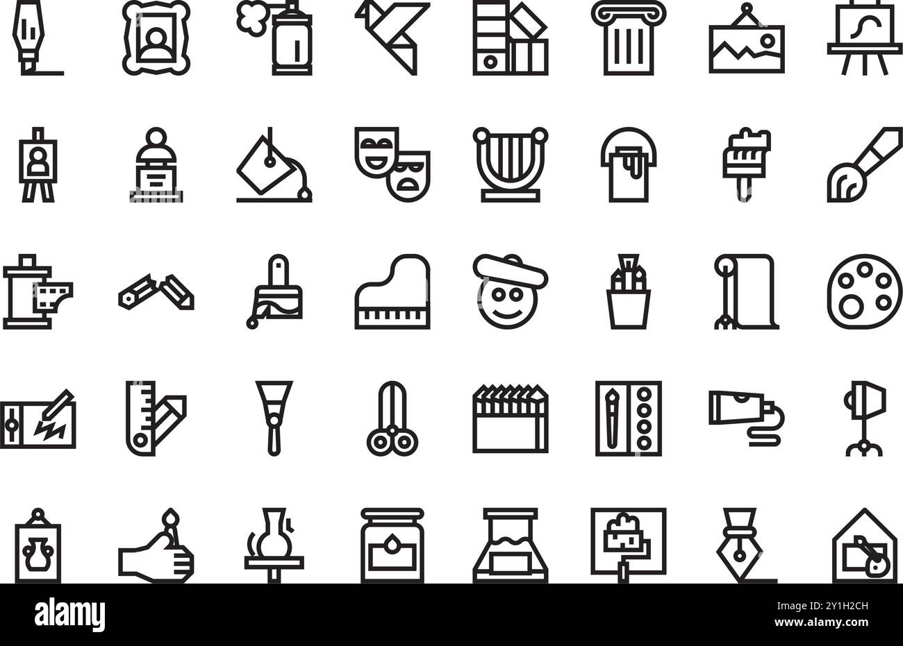 Artistic studio icons High-Quality Vector Icons Collection with ...