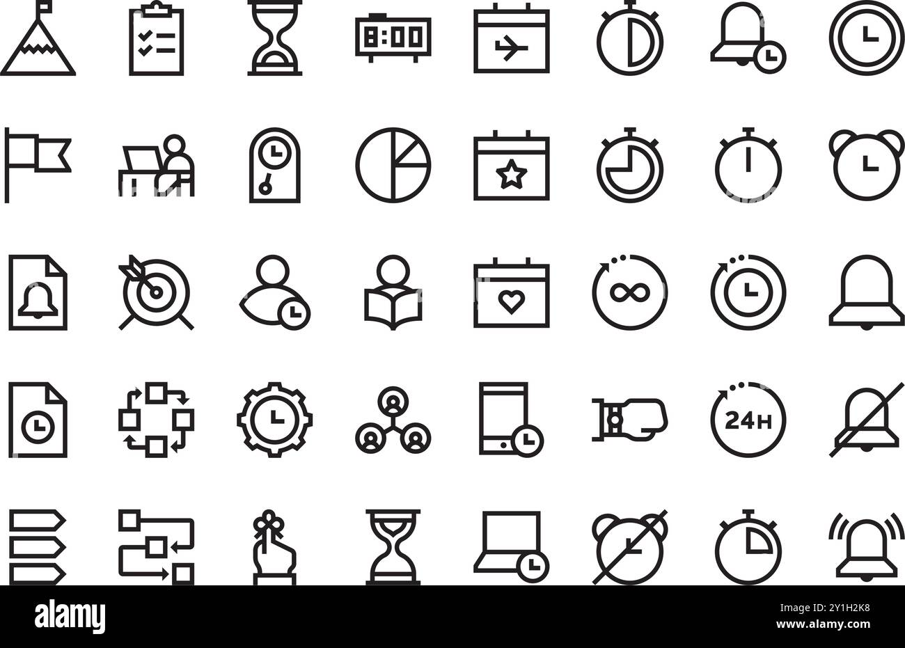 Time management icons High-Quality Vector Icons Collection with ...