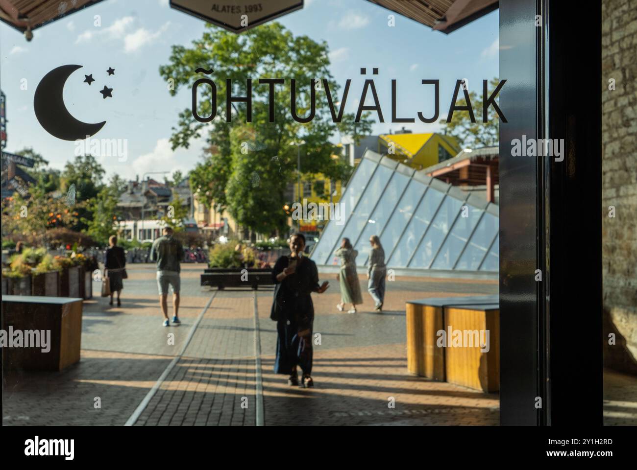Visitors to the renewed Rotermann Quarter in Tallinn,Estonia,Europe ...