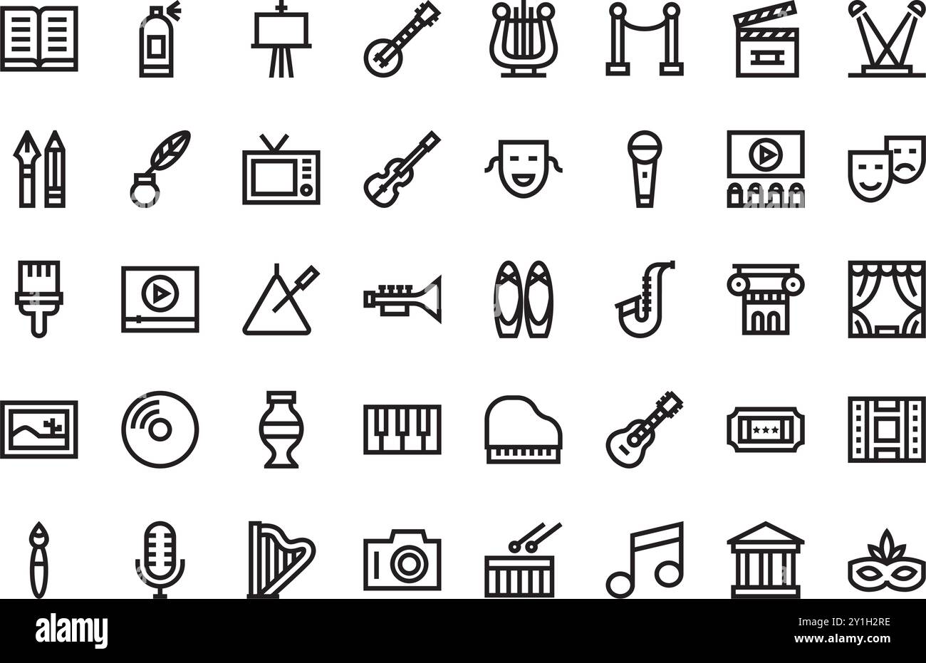 Scenic arts icons High-Quality Vector Icons Collection with Editable ...