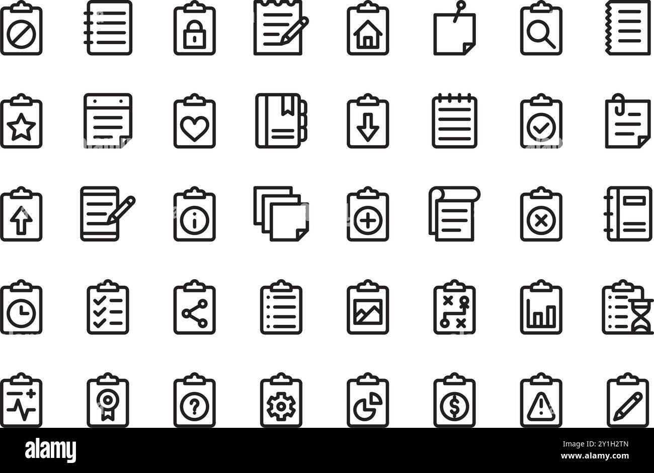 Notes and tasks icons High-Quality Vector Icons Collection with ...
