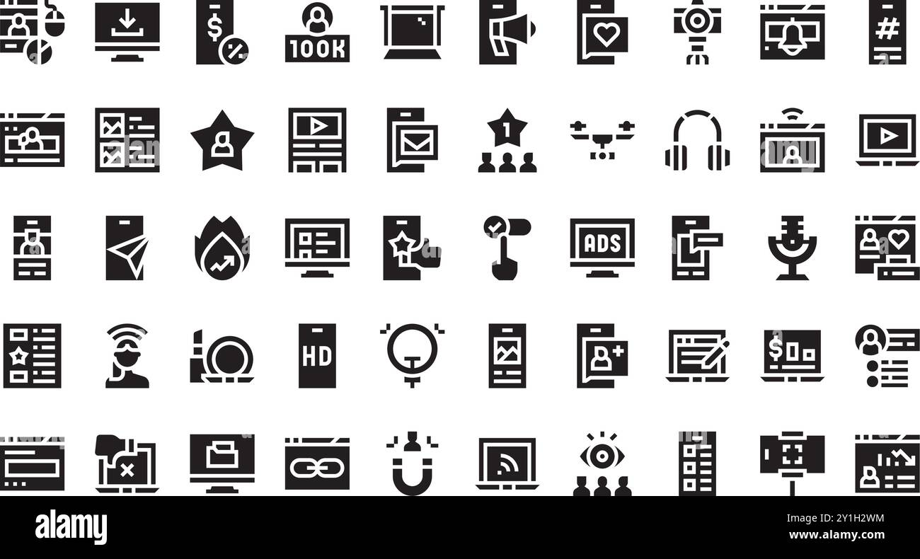 Influencer icons High-Quality Vector Icons Collection with Editable Stroke. Ideal for ...