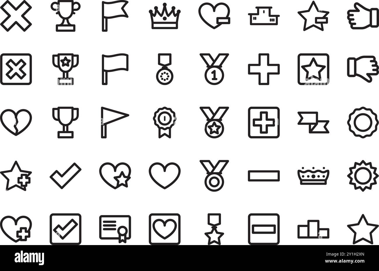 Poll and contest linear icons High-Quality Vector Icons Collection with ...