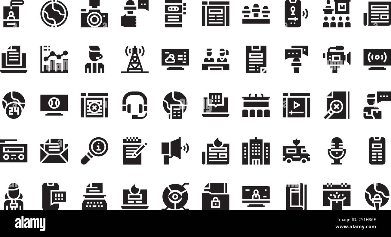Journalism icons High-Quality Vector Icons Collection with Editable Stroke. Ideal for ...