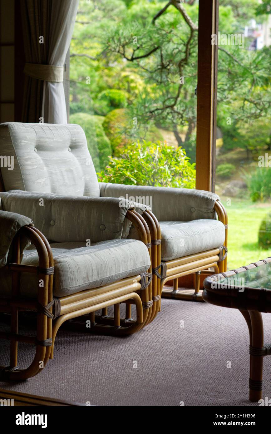 old luxury chair in a japanese ryokan Stock Photo - Alamy