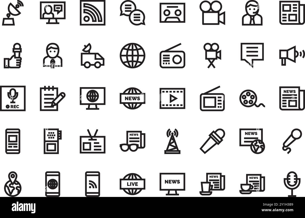News icons High-Quality Vector Icons Collection with Editable Stroke ...
