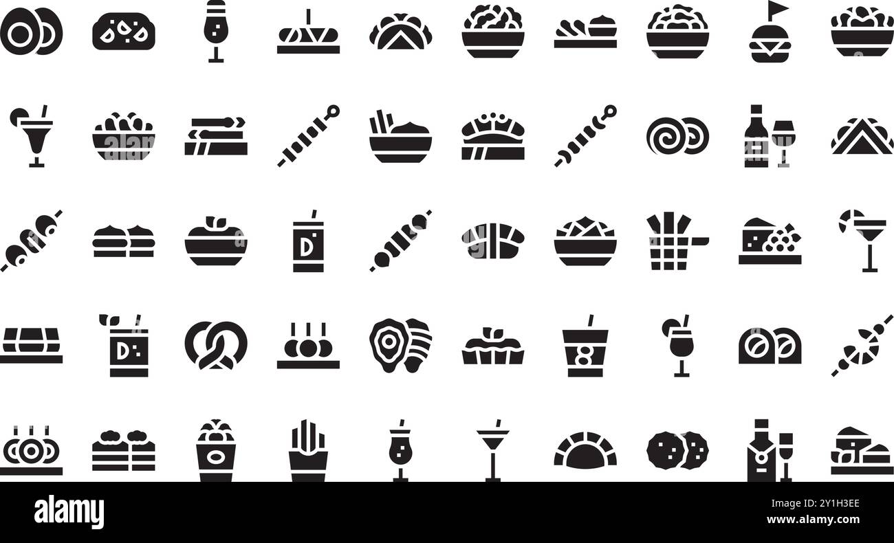Appetizer icons High-Quality Vector Icons Collection with Editable ...
