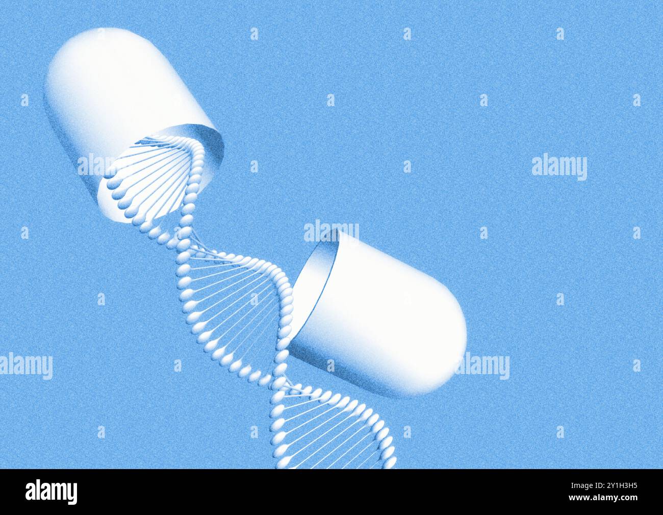 Pill and DNA (deoxyribonucleic acid), illustration Stock Photo - Alamy