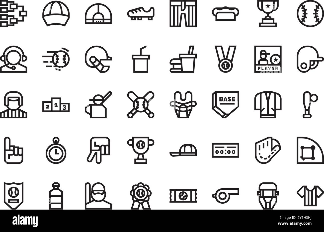 Baseball icons High-Quality Vector Icons Collection with Editable ...