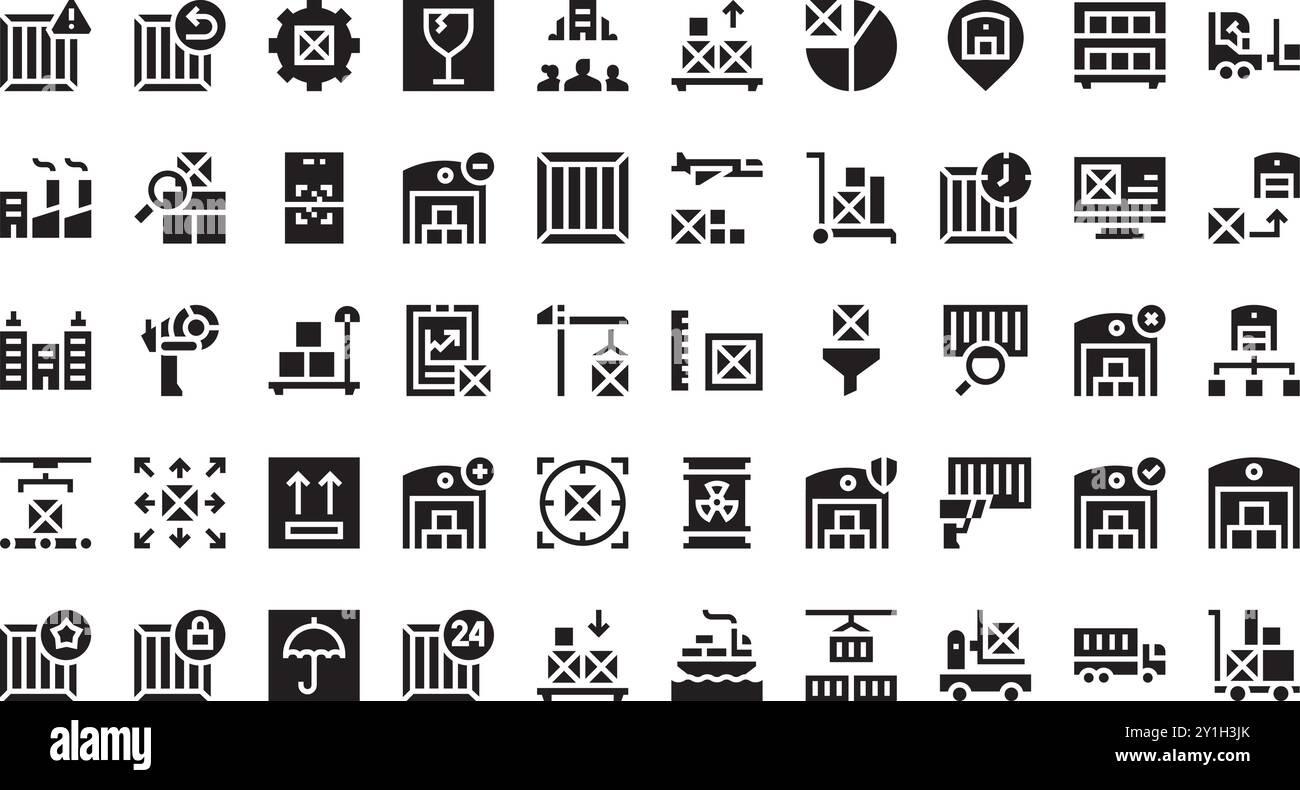 Warehouse management icons High-Quality Vector Icons Collection with ...