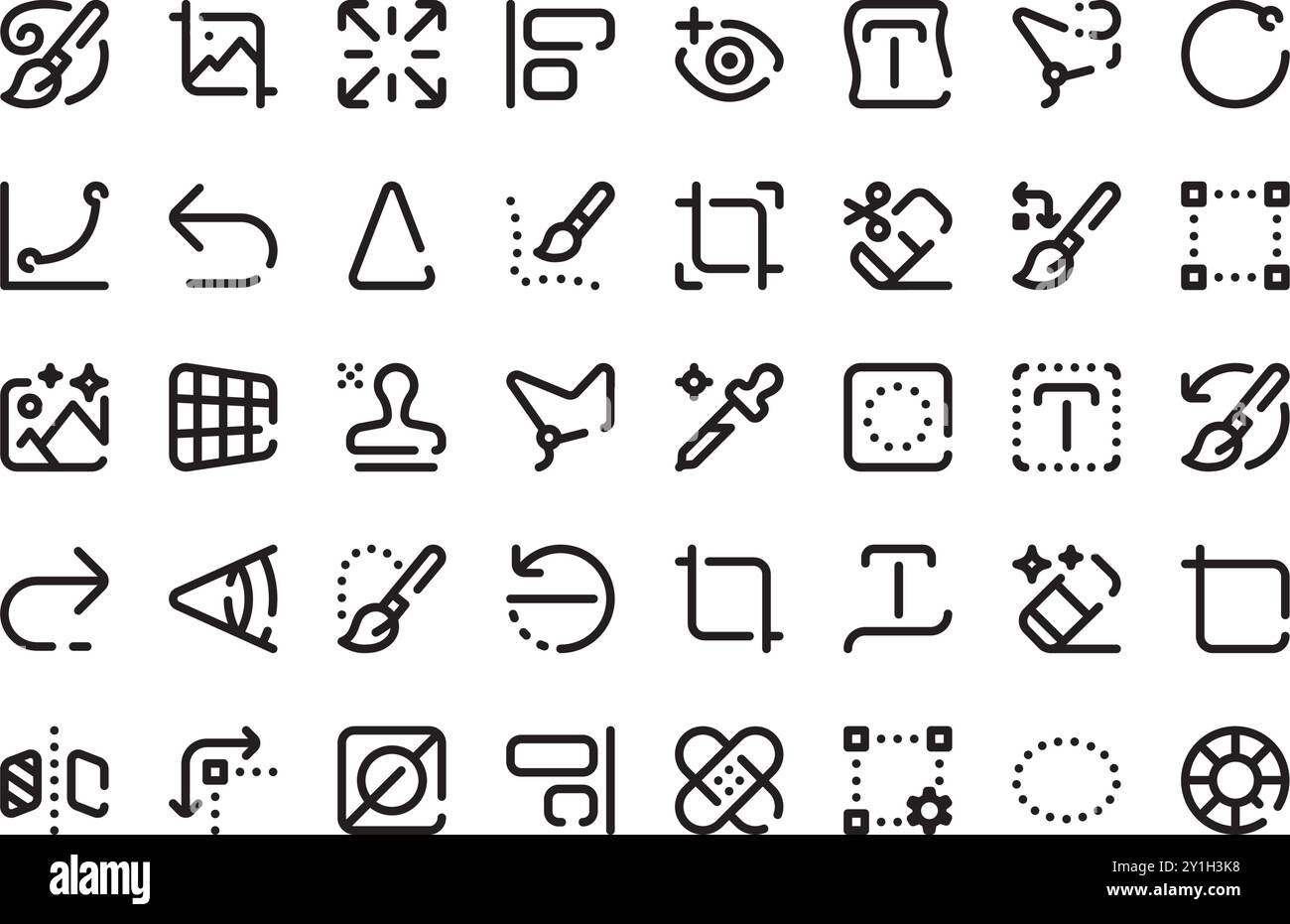 Photo editing tools icons High-Quality Vector Icons Collection with ...