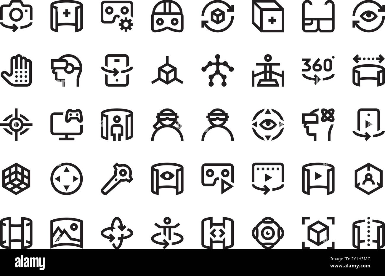 Virtual reality icons set High-Quality Vector Icons Collection with ...