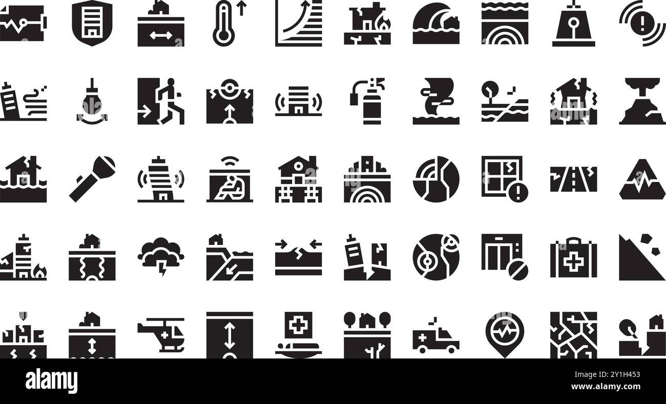 Earthquake icons High-Quality Vector Icons Collection with Editable ...