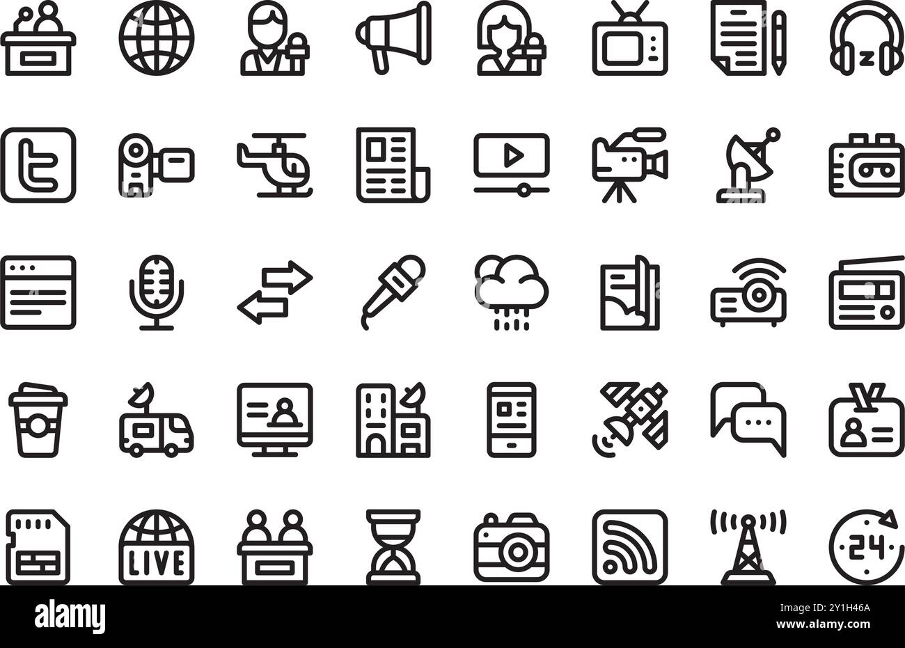 News icons High-Quality Vector Icons Collection with Editable Stroke ...