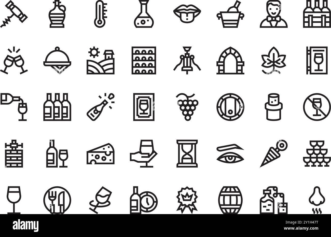 Wine icons High-Quality Vector Icons Collection with Editable Stroke ...