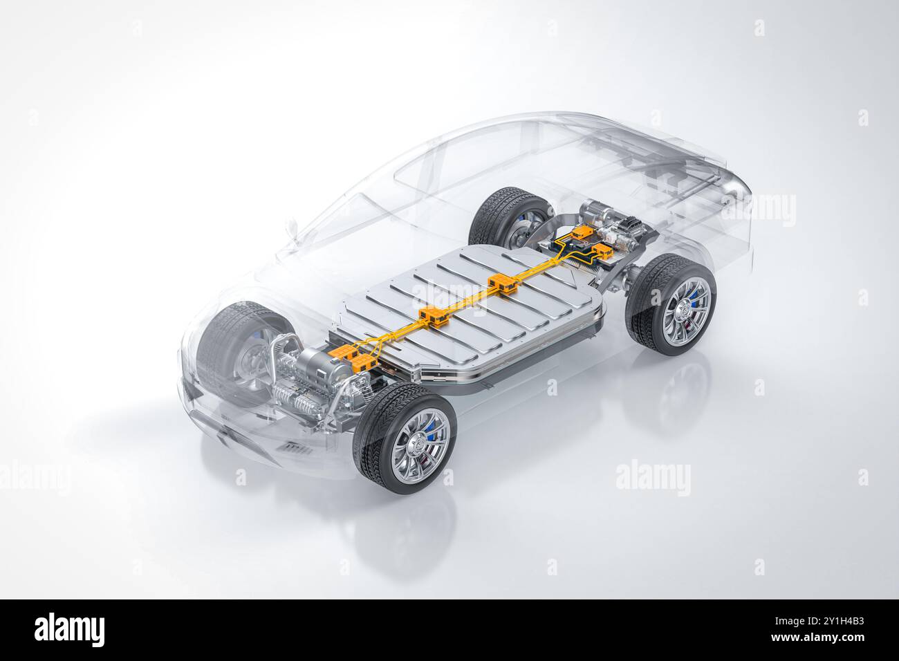 3d rendering electric vehicle battery or pack of lithium-ion pouch ...