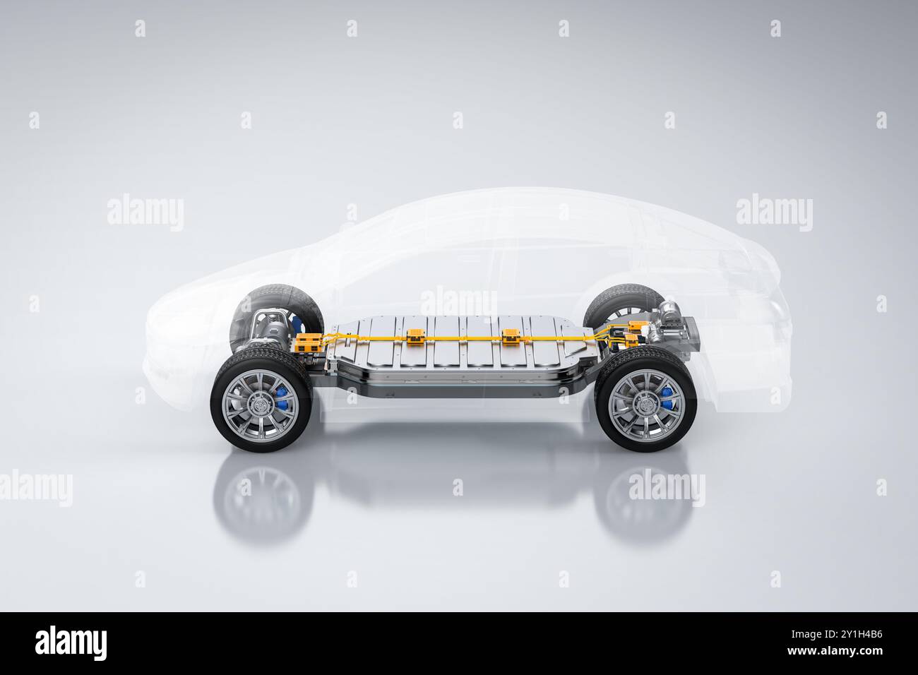 3d rendering electric vehicle battery or pack of lithium-ion pouch ...