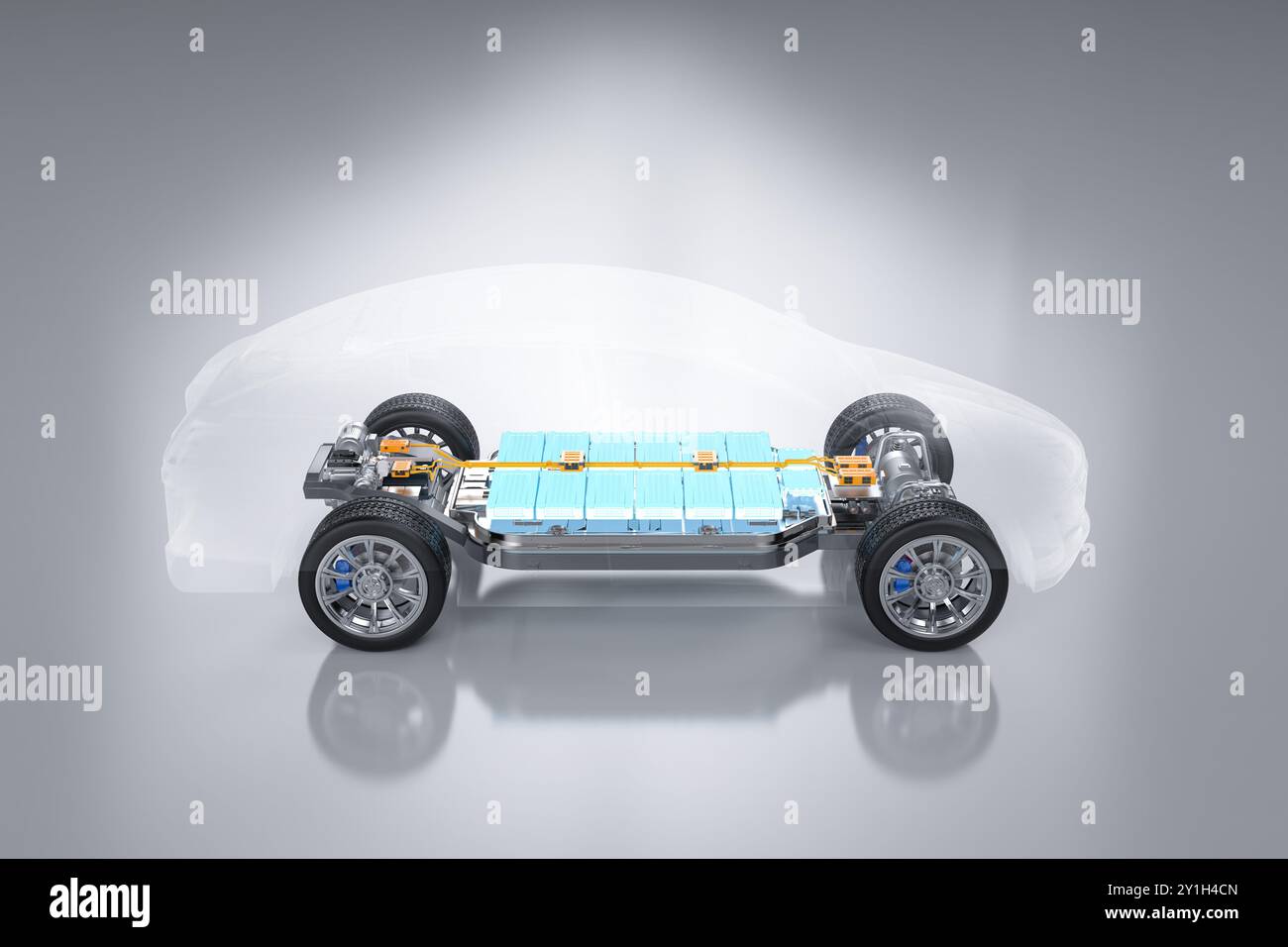 3d rendering electric vehicle battery or pack of lithium-ion pouch ...