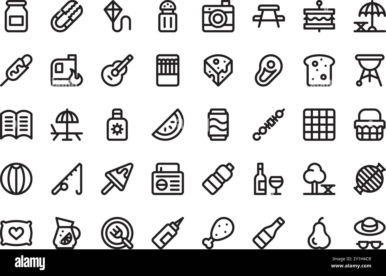 Picnic icons High-Quality Vector Icons Collection with Editable Stroke ...
