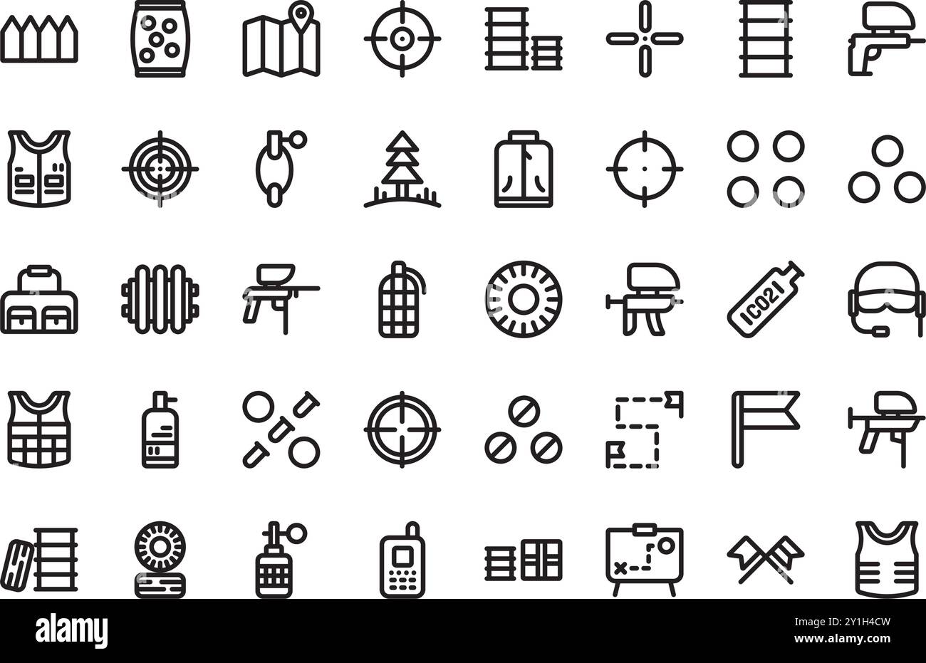 Paintball icons High-Quality Vector Icons Collection with Editable ...